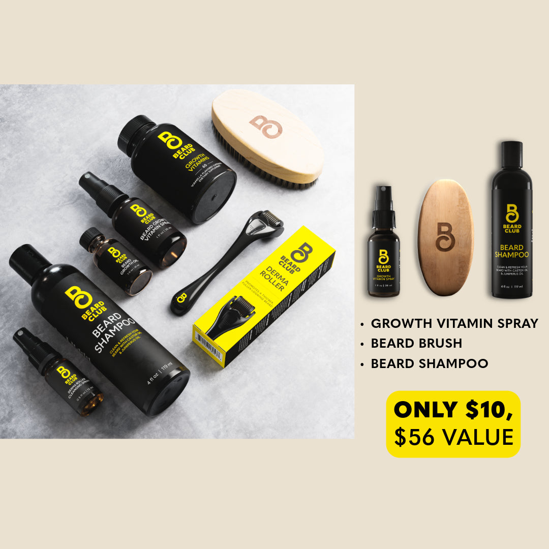 Starter Beard Growth Kit with Derma Roller | The Beard Club