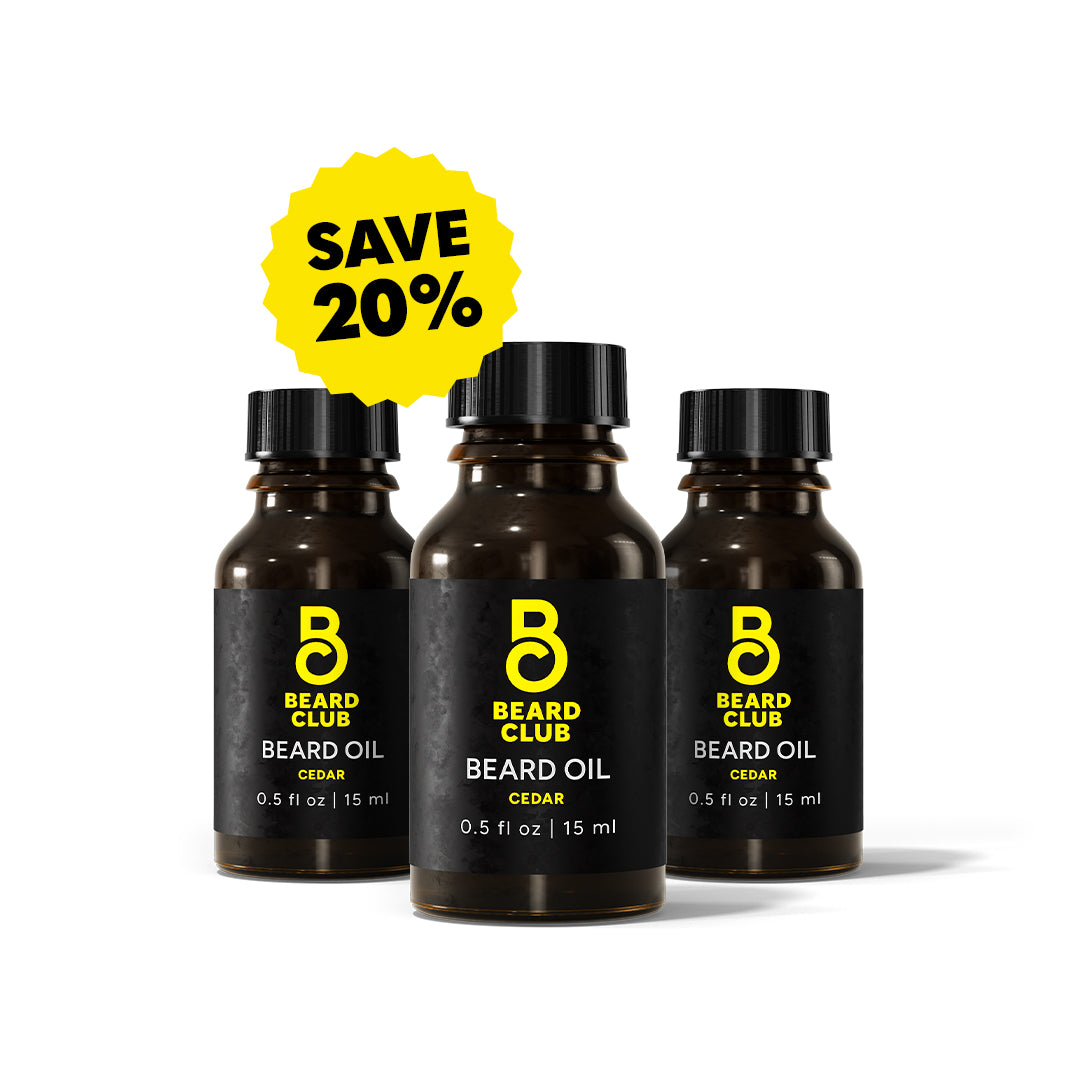 The Beard Club | Cedar Beard Oil | 3-pack